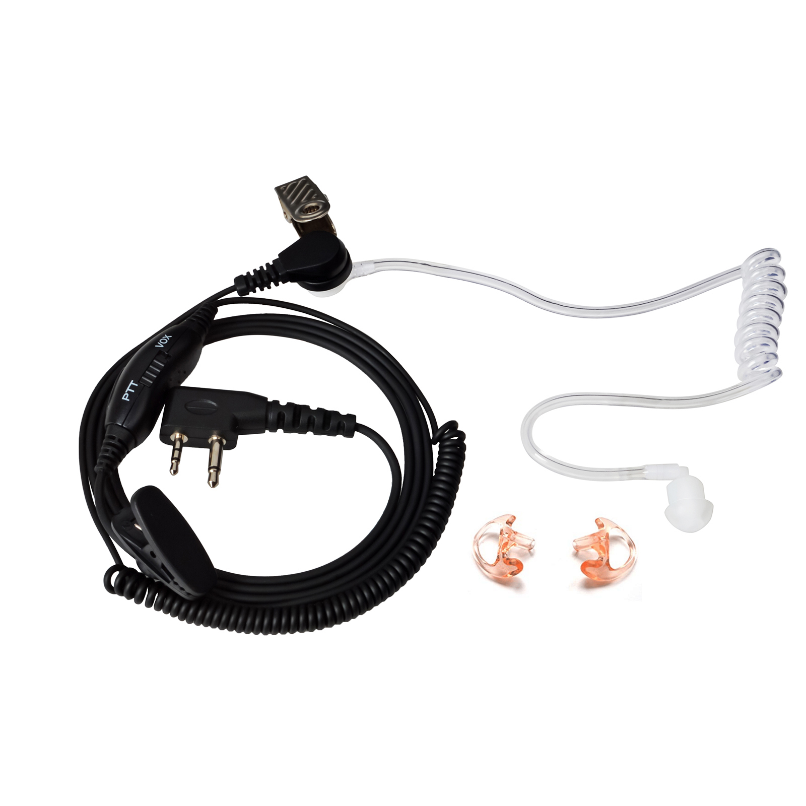 HYS Surveillance Earpiece Transparent Security Headsets with PTT/VOX ...