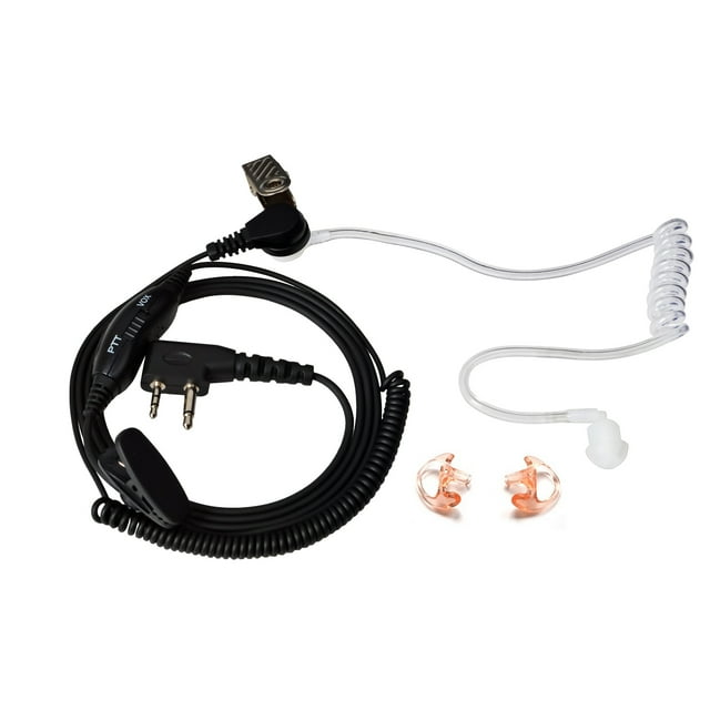 HYS Surveillance Earpiece Transparent Security Headsets with PTT/VOX ...
