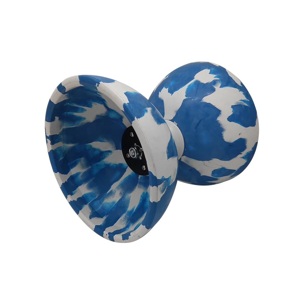Zeekio Triple Threat Diabolo - Blue and White - Triple Bearing Diabolo ...