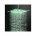 High Pressure LED Rainfall Shower Head - Temperature-Color Changing ...