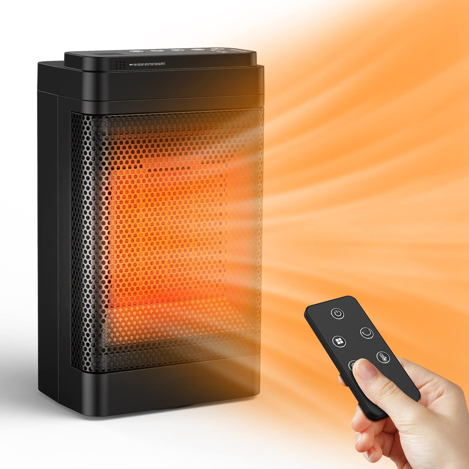 Zootealy Space Heater for Indoor Use Fast Heating 70 Oscillating Electric Portable Heater with Thermostat 1500W PTC Ceramic Room Heater with