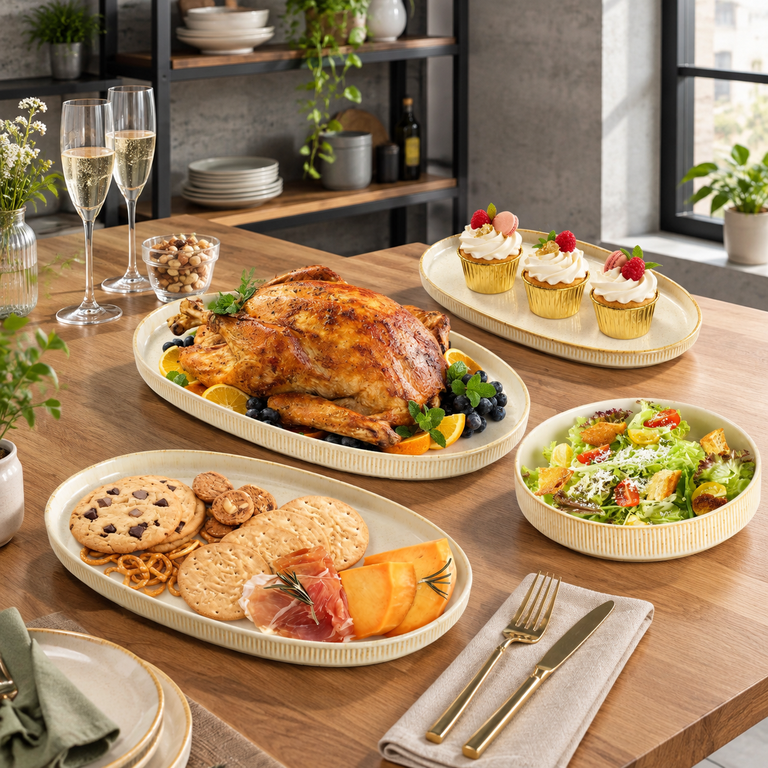 Ceramic Serving Platter Set Of 3 Oval Plates And Dishes - Walmart.com