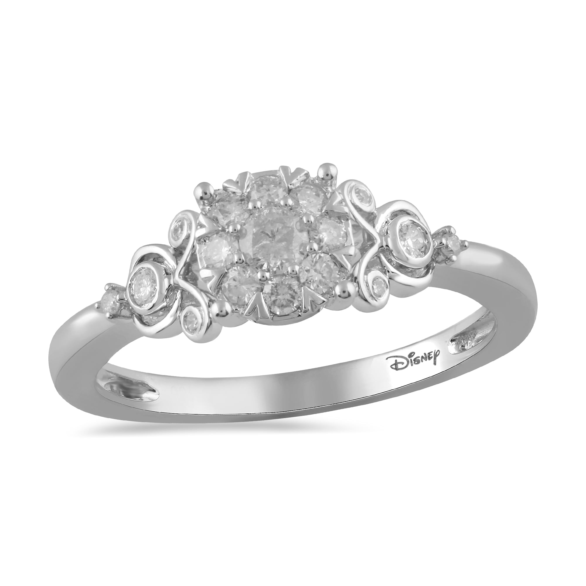 DISNEY JEWELS DIAMOND CINDERELLA FASHION RING - Walmart.com