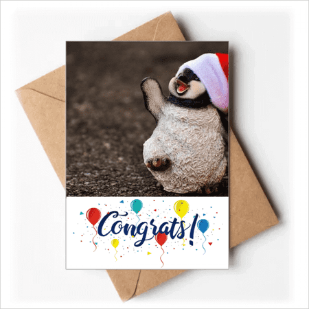 Antarctic Penguin mas Cap Nature Wedding Cards Congratulations Greeting ...