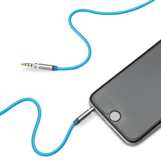 onn. 3.5mm Light Up Illuminated Auxiliary Audio Cable, 4-Feet - Walmart.com