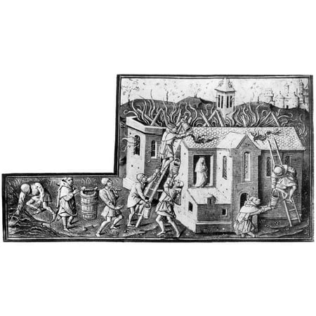 Firefighting, 1400S. /Nsaving An Image Of The Virgin From A Church On ...