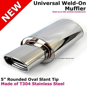 Toyota Camry Matrix Chrome 5 Inch Oval Slant Tip Outlet 2.5 Inch Inlet ...