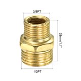 Uxcell 1/2PT to 3/8PT Male Thread Hex Extension Reducing Connector Pipe Fitting, 2Pack - Walmart.com