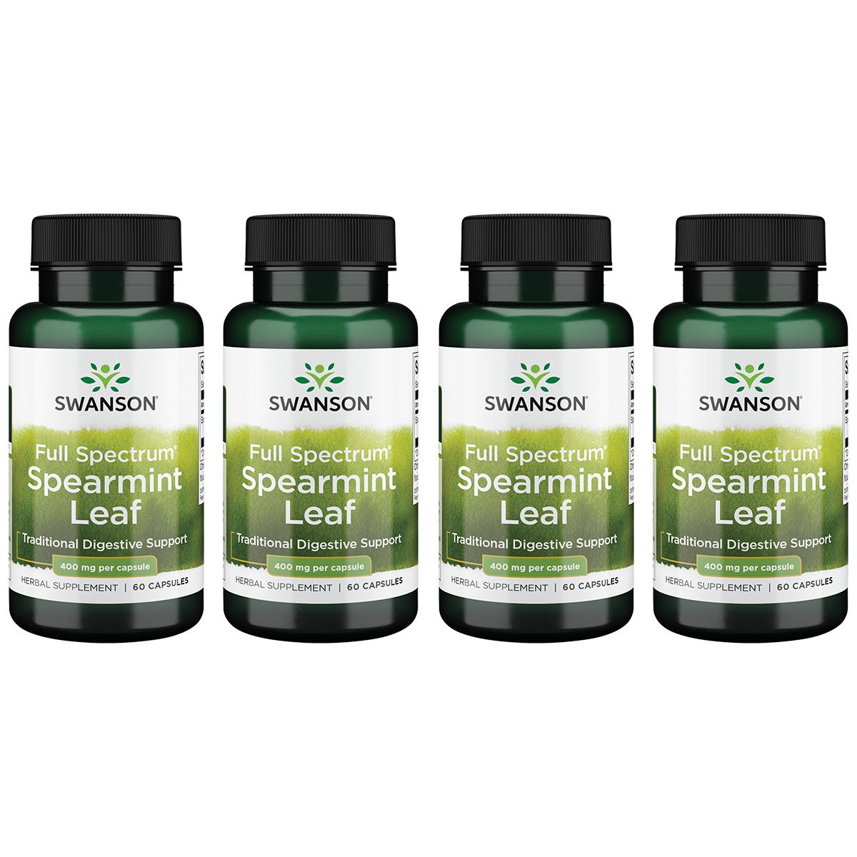 Swanson Full Spectrum Spearmint Leaf 400 mg 60 Caps 4 Pack - Walmart.com