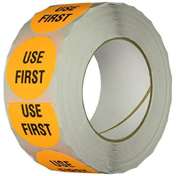 TapeCase INVLBL-039 "Use First" Inventory Control Label in Orange [Pack ...