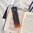 Grim Reaper On Fire Cool Art Aluminum Metal Bookmark with Tassel ...