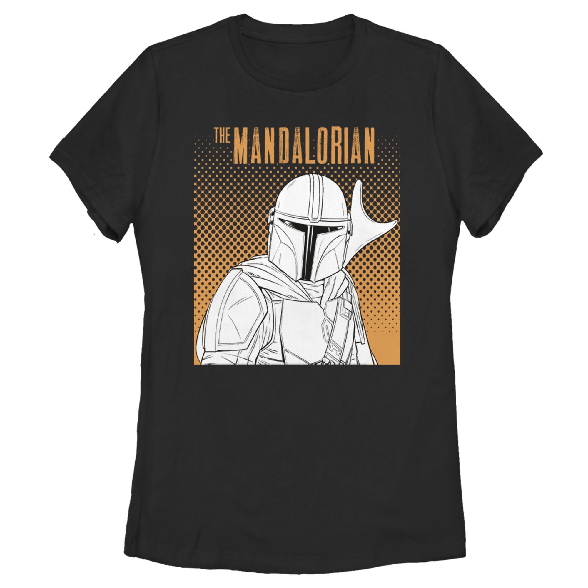 Women's Star Wars The Mandalorian Mando Line Art Graphic Tee Black 2X ...