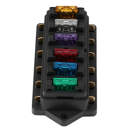 Way Fuse Box,6 Way Circuit Car Fuse Box Holder V Fuse Block Elevate ...