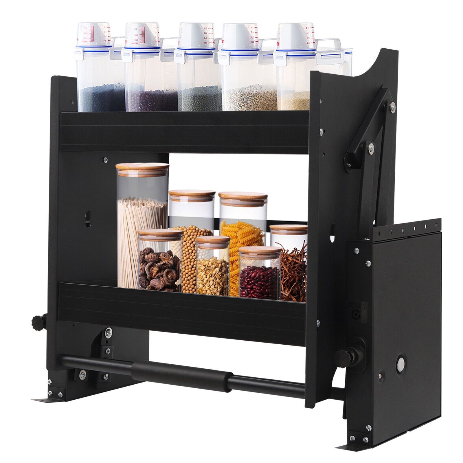 FETCOI 24'' Pull Down Shelf Upper Kitchen Wall Cabinet Storage ...