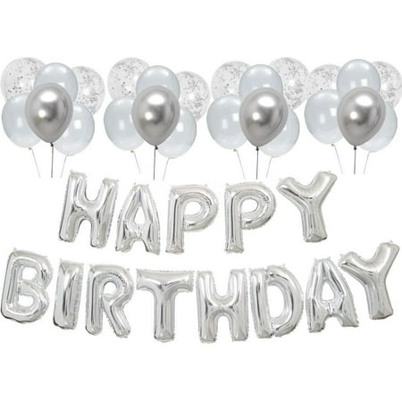 Self Inflating Happy Birth ay Banner Balloons Bunting Rainbow 16 inch ...