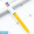 Yellow Single Color Push-Button Journal Pen With Plastic Barrel And ...