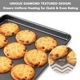 Baking Sheet Pan Set, 0.8mm Thick Heavy Duty Cookie Sheet with Diamond ...