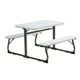 Your Zone Folding Kid's Picnic Activity Table for Ages 3-8, White ...