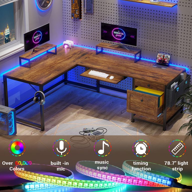 Home Diy Computer Desk Lighting