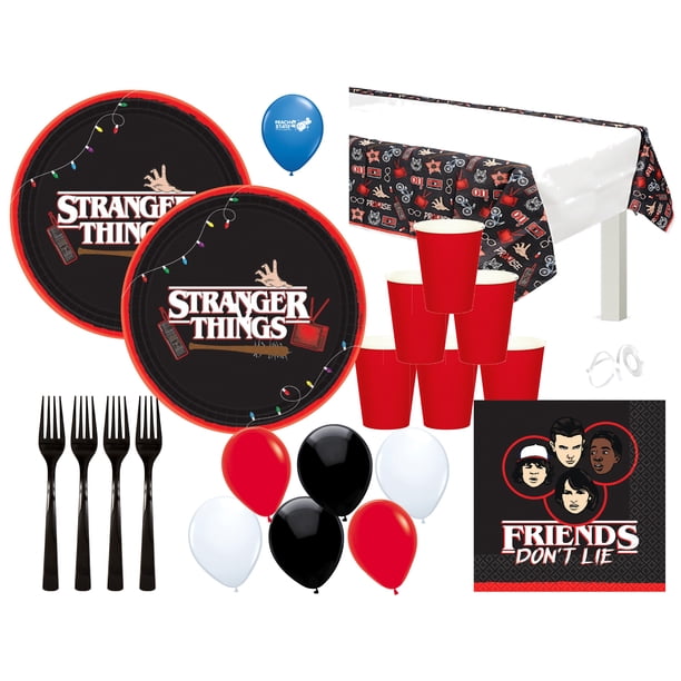 Stranger Things Party Supply Pack with Plates, Napkins, Cups, Table ...