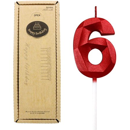 SHTUUYINGG2.8 Inch Birthday Cake Candles Number Candles 3D Design ...