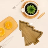 Joybuy Wooden Christmas Tree Serving Tray, Holiday Wooden Platter for ...