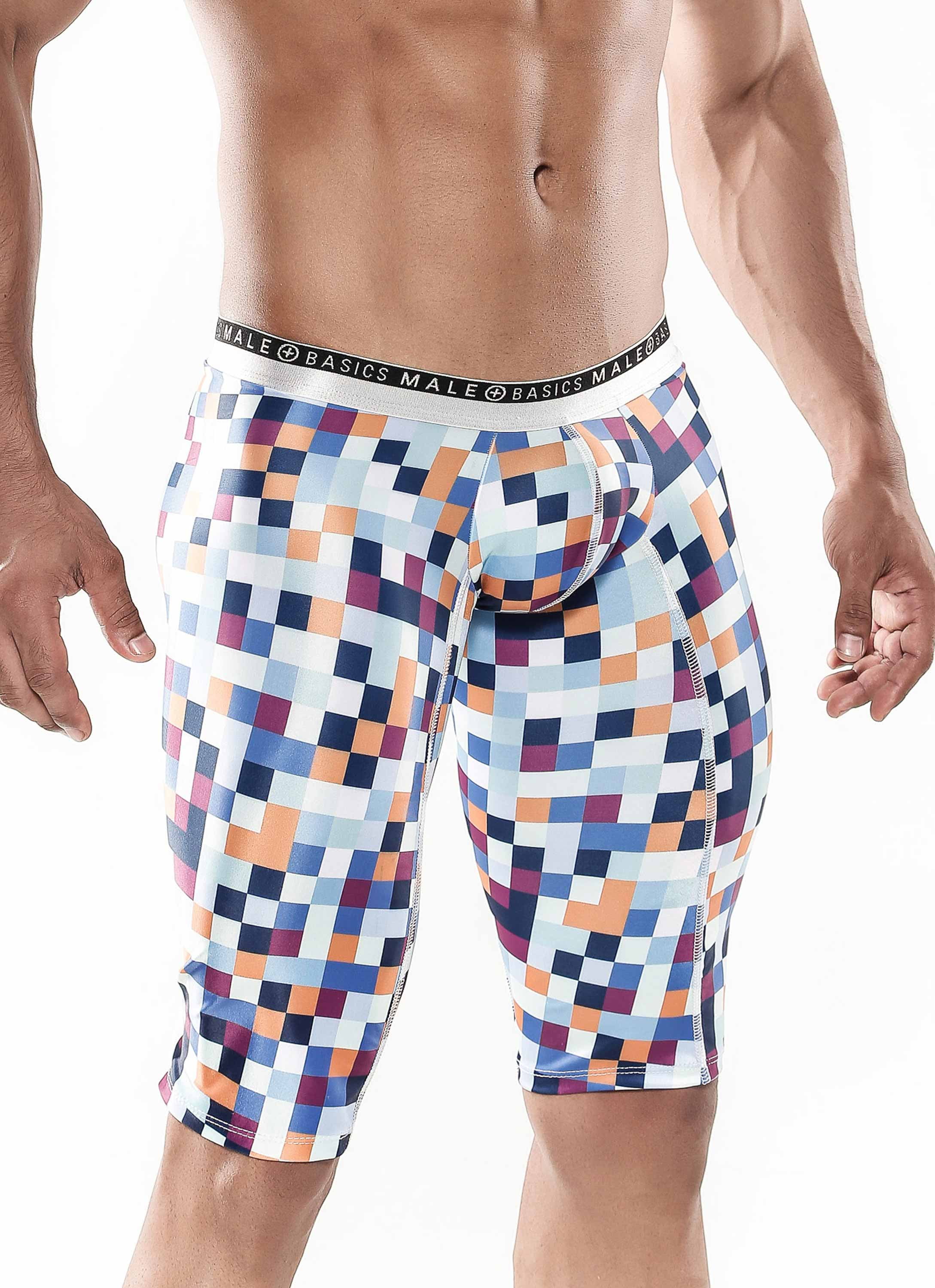 MaleBasics Men's Base Layer Performance Sport 9 Inches Boxer Brief ...