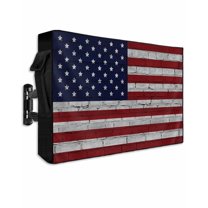 American Flag Outdoor TV Cover 60-65 Inch Weatherproof, Vintage Brick ...
