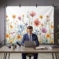 12x8ft Photo Backdrop, Wildflower Soft Polyester Backdrop Curtains ...