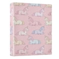 3 Ring Binder with Flattened Metal Clip 1.5" Round Rings Binder ...