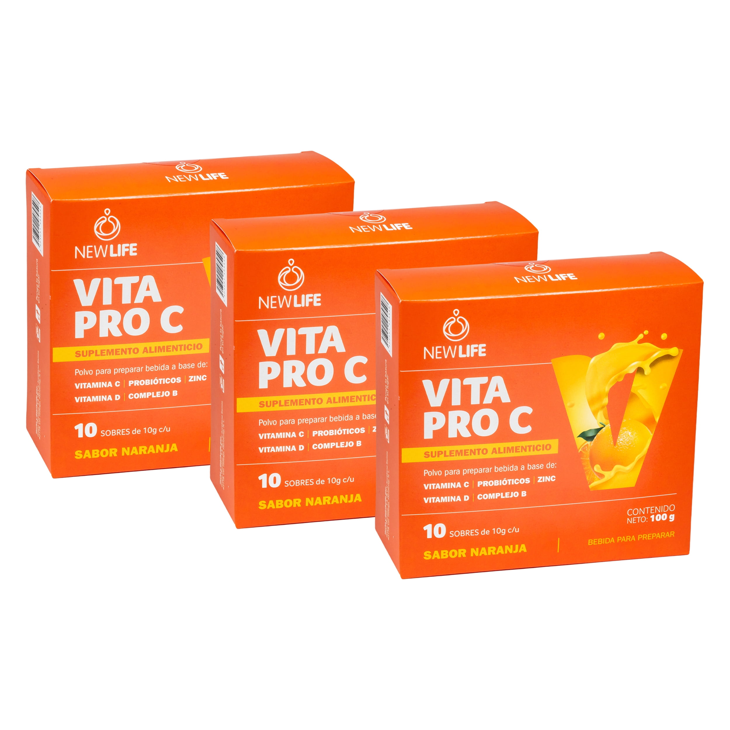 3 PACK VITAPRO C New life 3 cajas con 10 sobres cada 1 | Bodega Aurrera ...