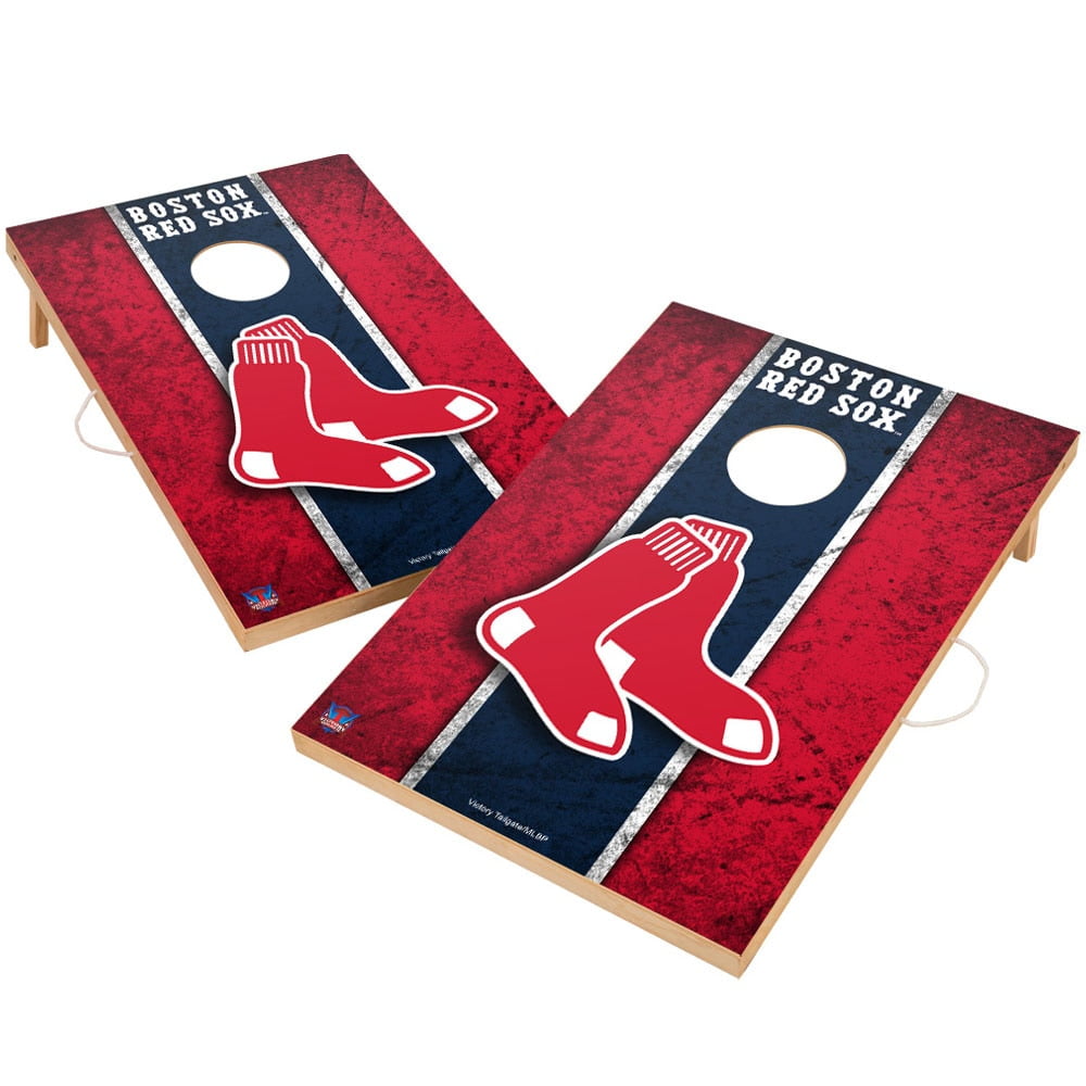 Boston Red Sox 2' x 3' Solid Wood Cornhole Vintage Game Set - Walmart.com