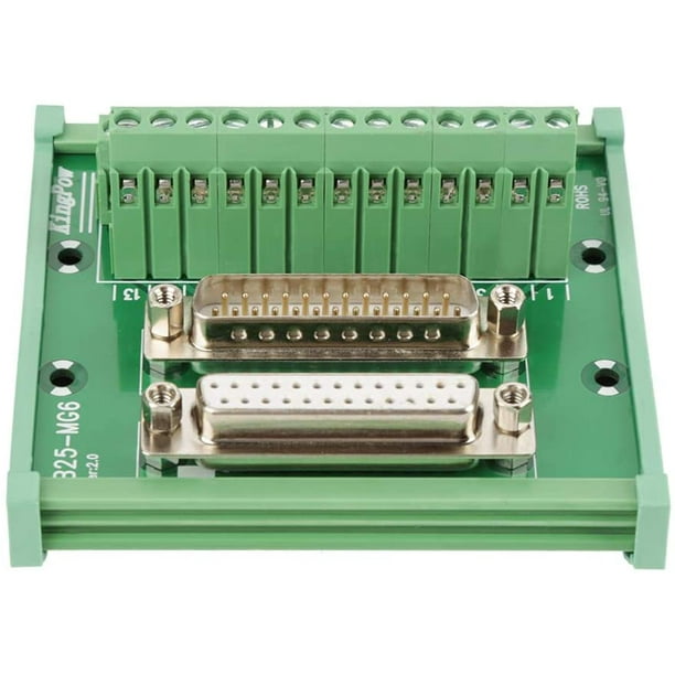DB25 D-Sub Male & Female Header Breakout Board Terminal Board Block DIN ...