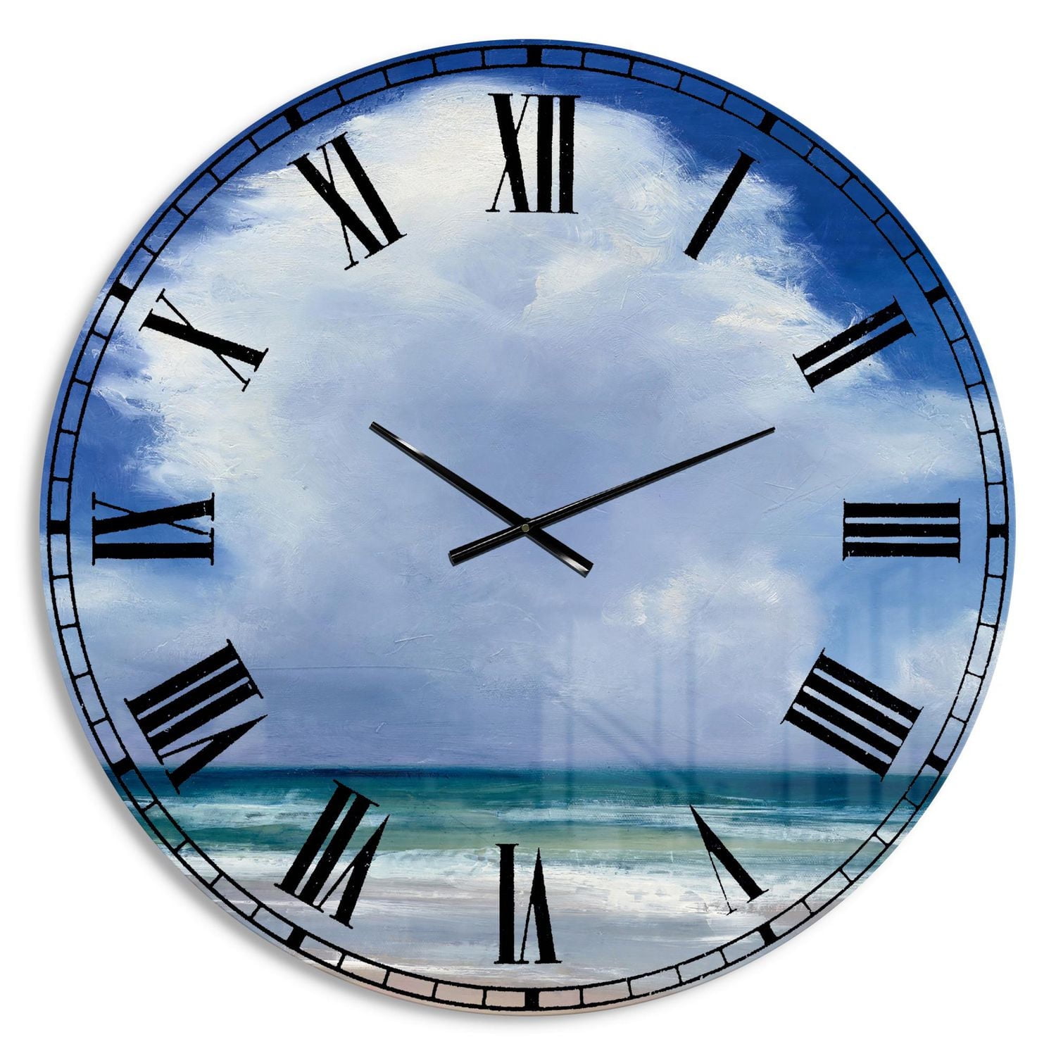 Click here for Designart beach Clouds Ii Traditional Wall Clock prices