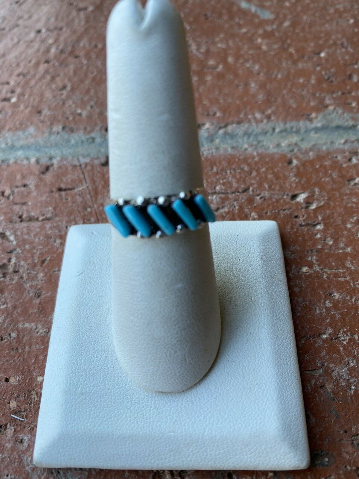 Zuni Sterling Silver & Turquoise 5 Stone Needlepoint Ring - Walmart.com
