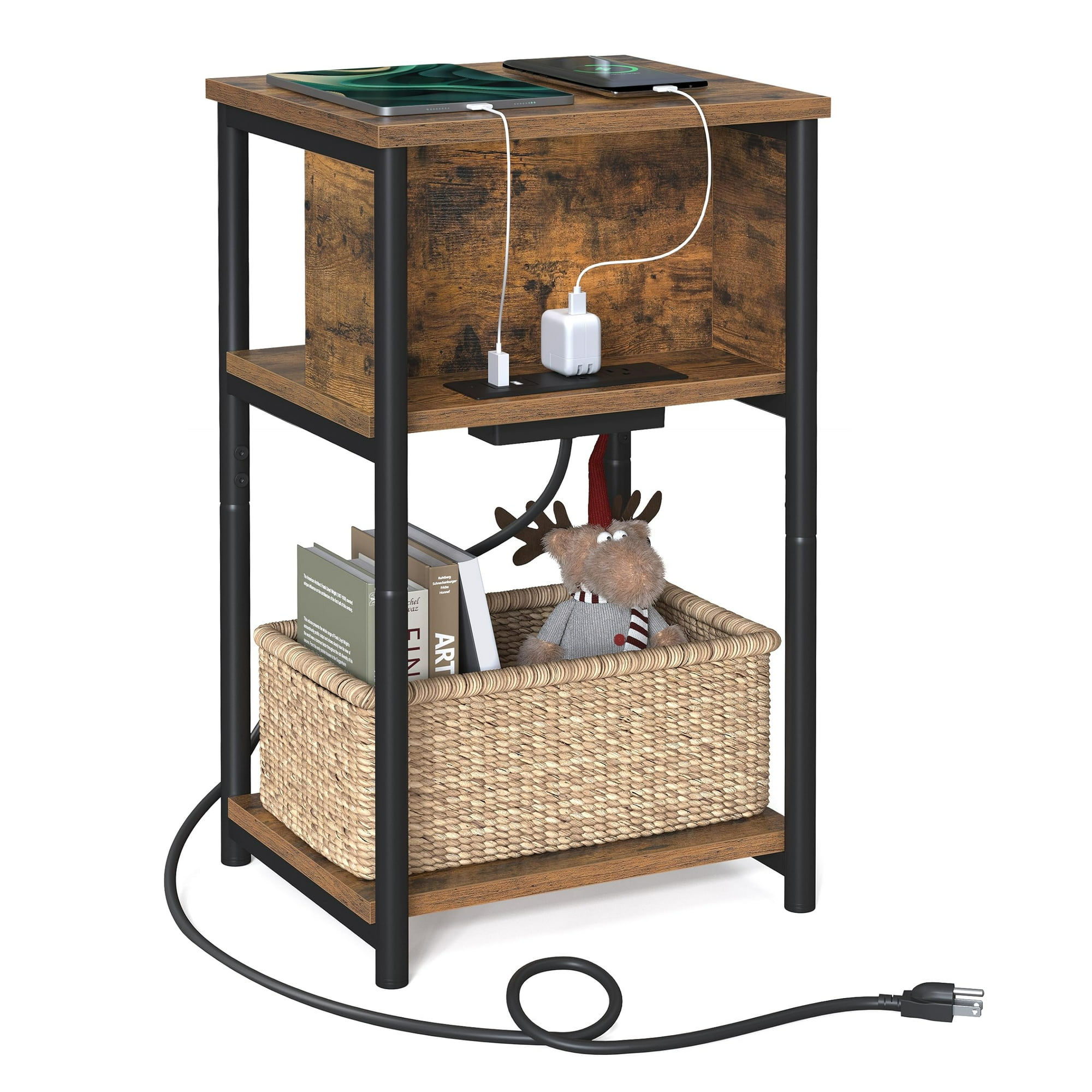 Click here for Vasagle 3-Tier Side Table With Charging Station  R... prices