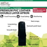 Kleen Chef, Premium PVC Leather Apron, Double Layer Apron, Black (Pack ...