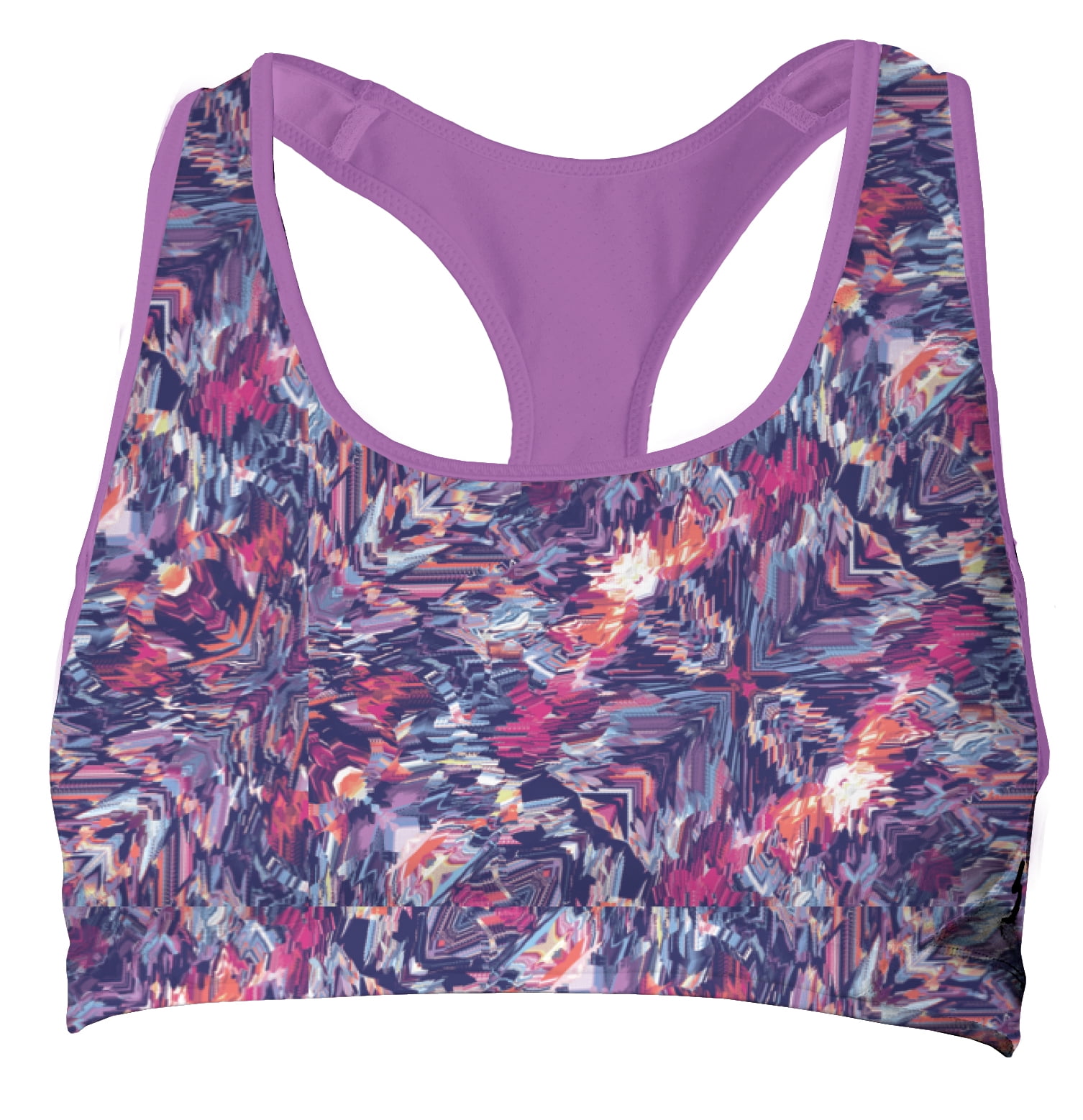 soffe women's juniors reversible bra, infinite obsession/violet, medium ...