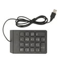 Wired Number Pad 18 Keys Ergonomic USB Plug and Play Quiet Typing Mini ...