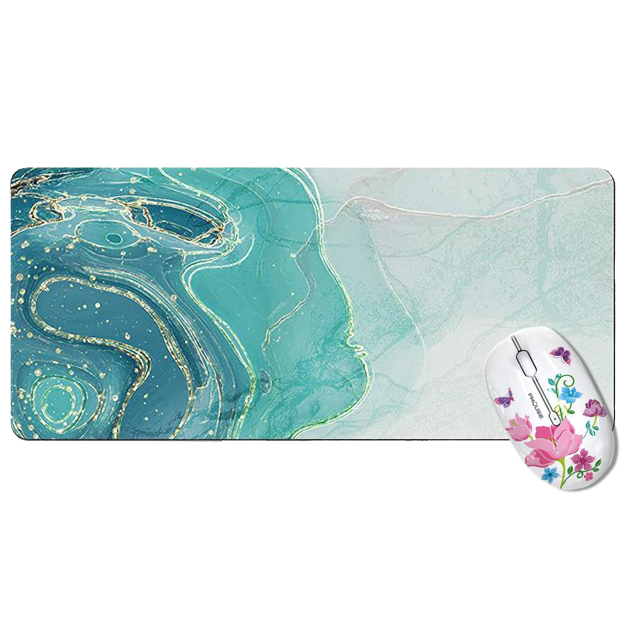 Large Mouse Pad, Cute Desk Mat for Desktop, PU Leather Waterproof ...