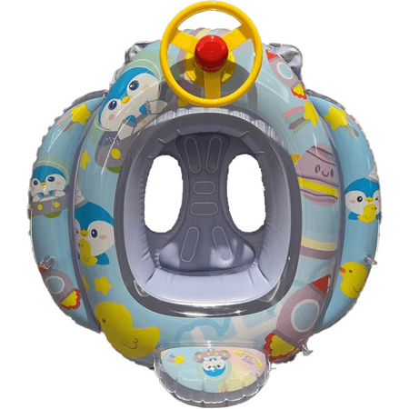 Baby Inflatable Pool Float Ring Mermaid Pattern Swimming Float Boat ...