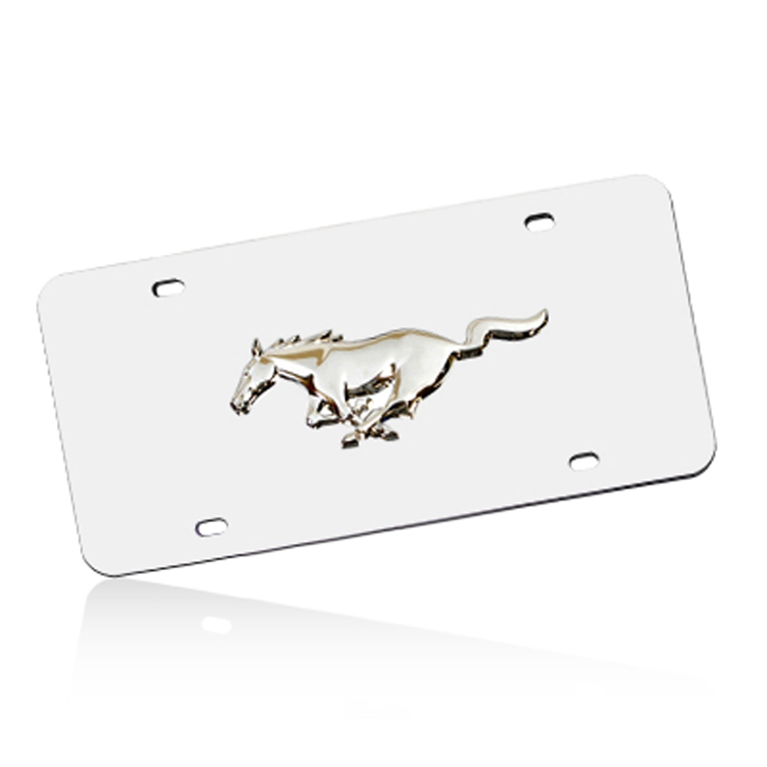 Ford Mustang Logo License Plate (Chrome) - Walmart.com
