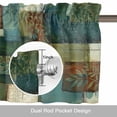 Bohemian Valances for Windows Vintage Floral Texture Geometric Plaid ...