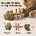 Cat Dental Chew Toy, Natural Fishbone Catnip & Silvervine Chew Toy, Fix ...