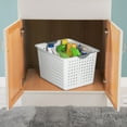 Sterilite Deep Ultra Plastic Storage Organizer Basket w/ Handles (18 ...