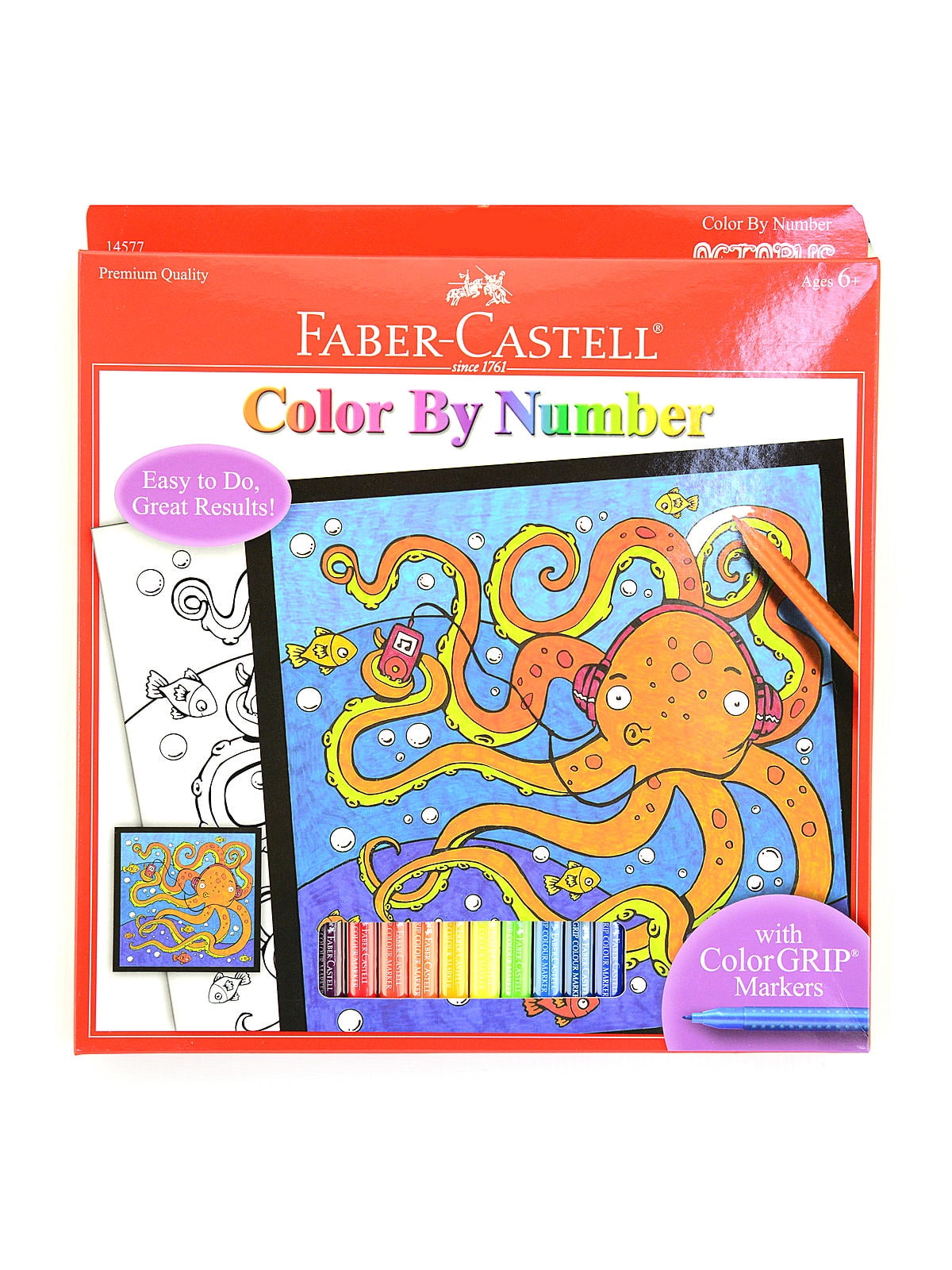 Color by Number with Markers Kits octopus (pack of 2) - Walmart.com