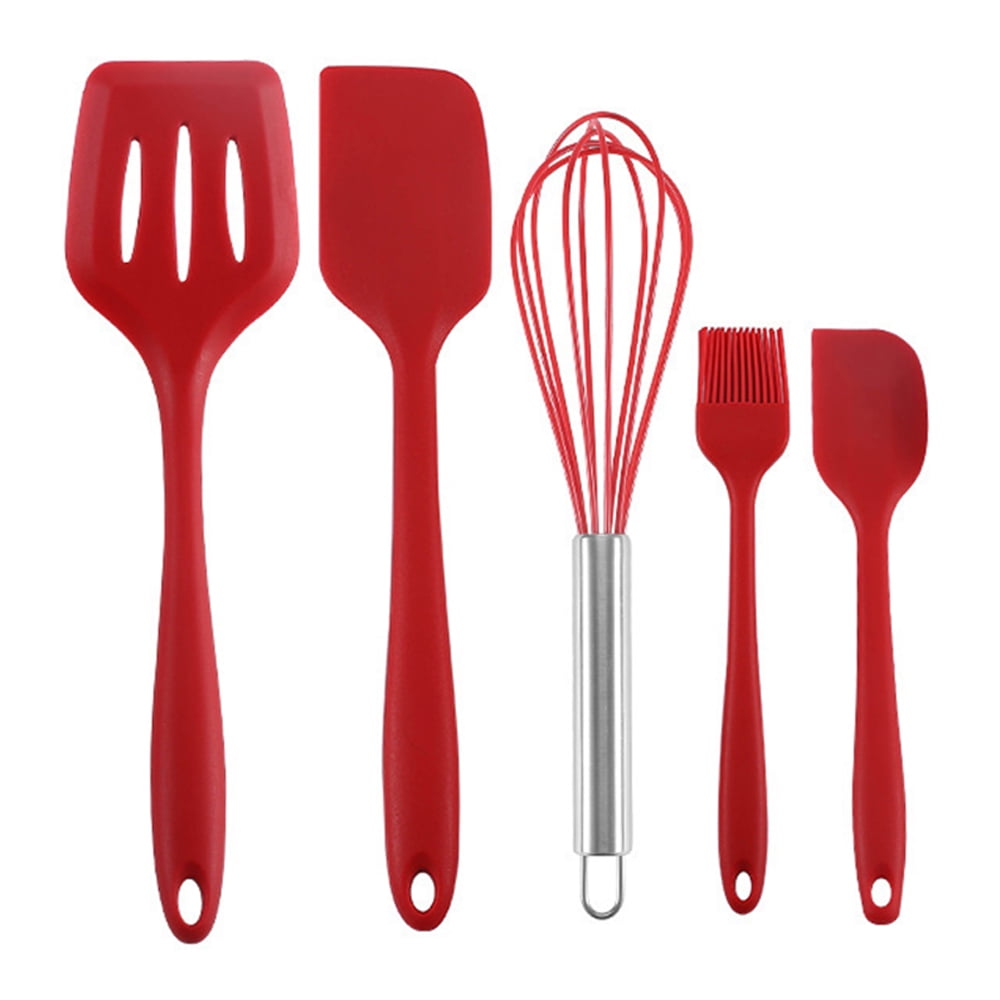 Baking Utensils Set, 5 Pcs Silicone Spatula Set - Cooking Kitchen Tools ...