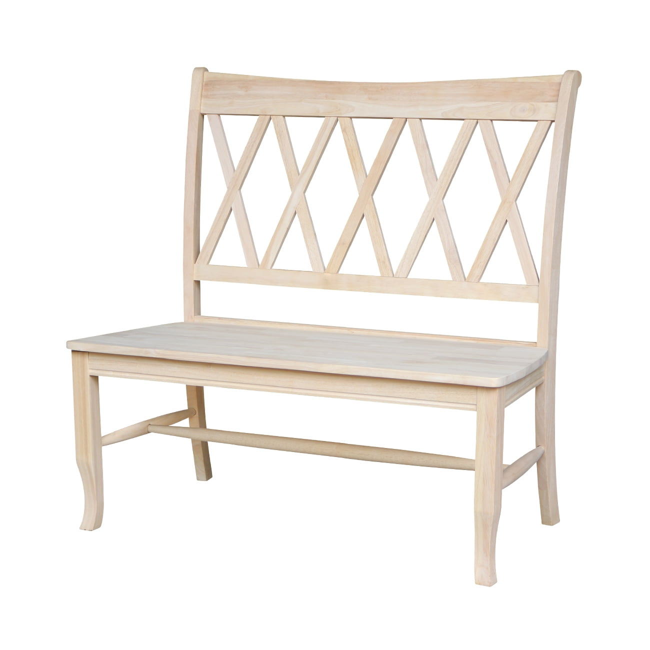 International Concepts Double X-Back Dining Bench, Ready to Finish ...