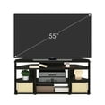Furinno Jensen Corner TV Stand TV up to 55 Inches, Espresso - Walmart.com