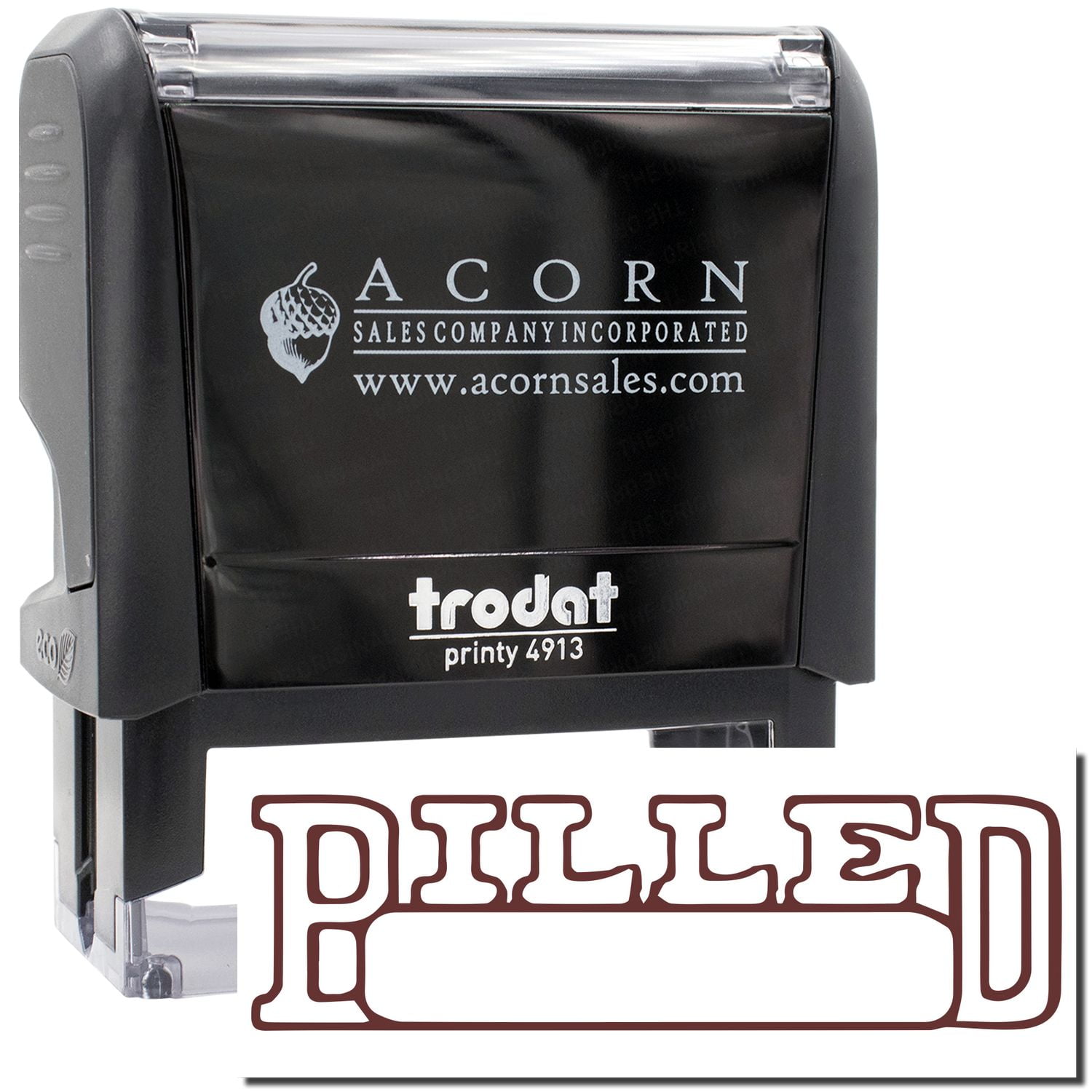 Large Self-Inking Billed with Date Box Stamp, Trodat Printy 4913, Press ...